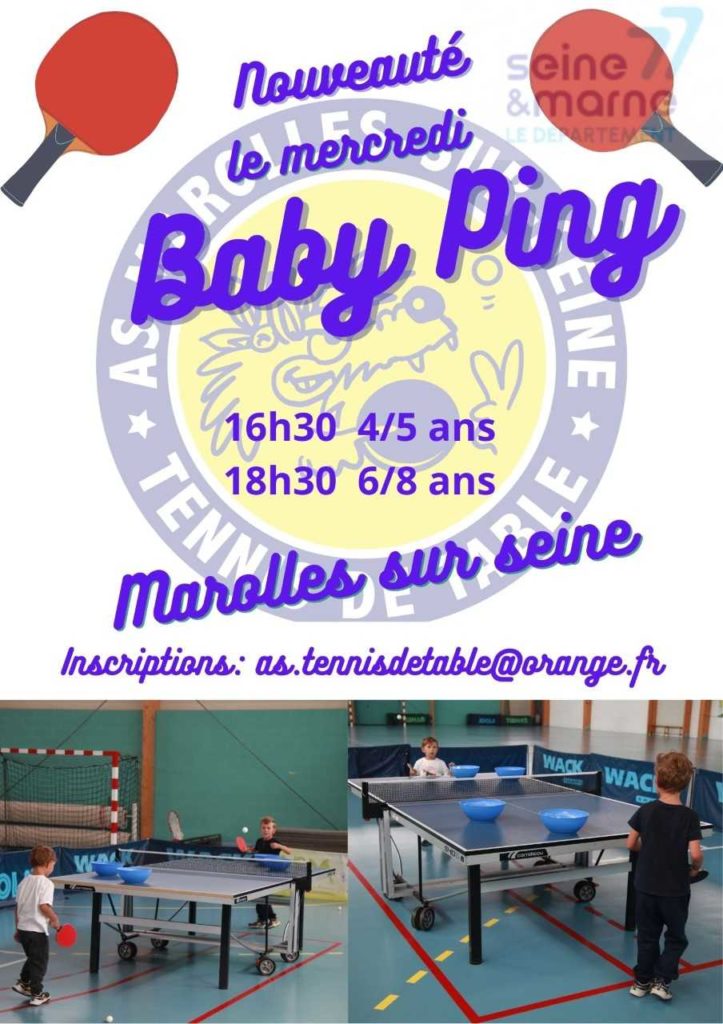 AFFICHE BABY PING | Marolles-sur-seine